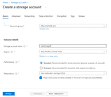 Next in the Advanced Tab, we can enable Storage Account key access ...